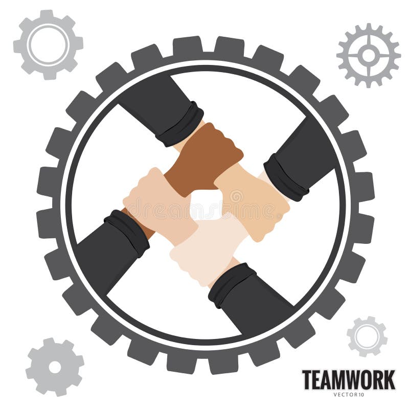 Hand Teamwork Illustration Vector 10 Stock Vector - Illustration of ...