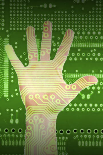 Hand of Technology stock photo. Image of hands, human - 4670102