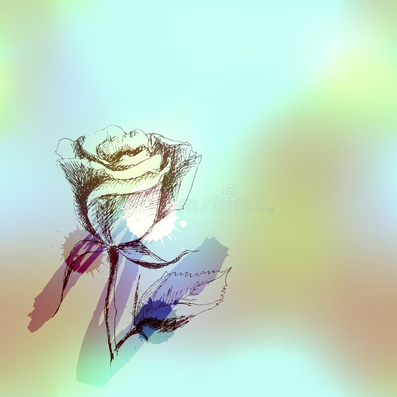 Hand Tecknad Vektorillustration Vektor Illustrationer - Illustration av ...