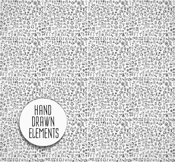 Hand Tecknad Vektorillustration Vektor Illustrationer - Illustration av ...