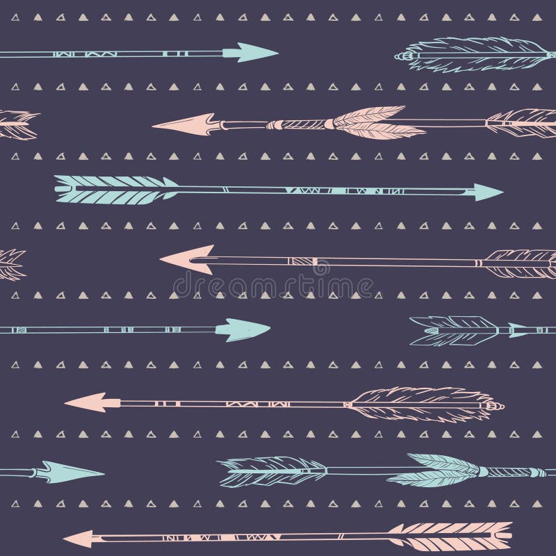 Hand Tecknad Vektorillustration Seamless Modell Vektor Illustrationer ...