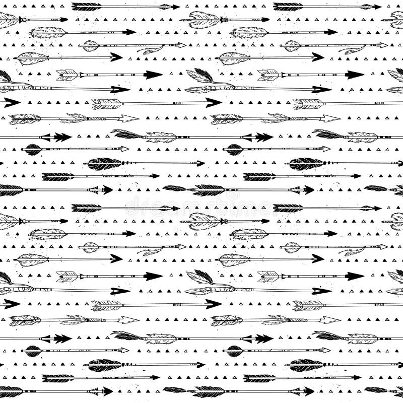 Hand Tecknad Vektorillustration Seamless Modell Vektor Illustrationer ...