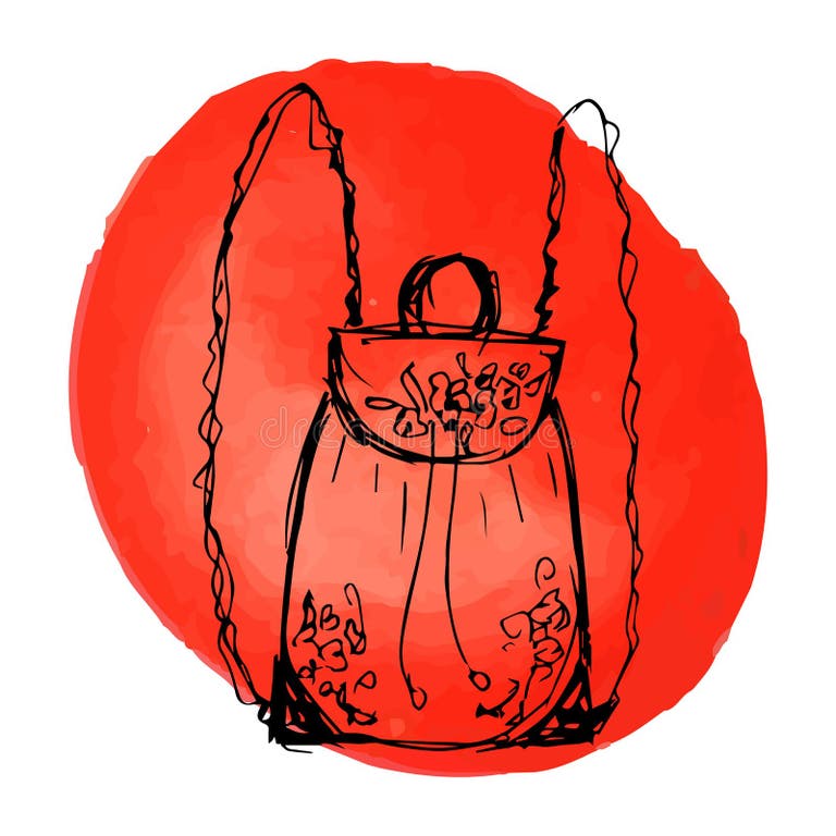 Hand tecknad vektorset vektor illustrationer. Illustration av modell ...