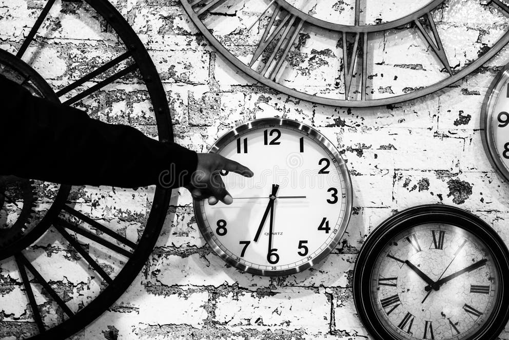 Hand telling time stock photo. Image of time, wall, round - 61093420