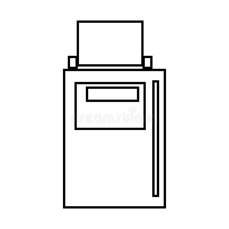 Hand Terminal Black Icon in Circle Outline Stock Vector - Illustration ...