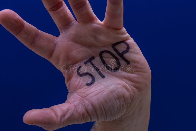 The Hand of a Terrified Man Calling for Help and Asking To Stop ...