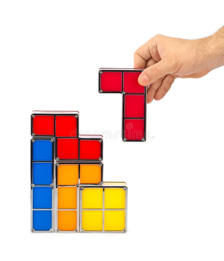 Tetris toy blocks stock photo. Image of diagram, individuality - 54526706