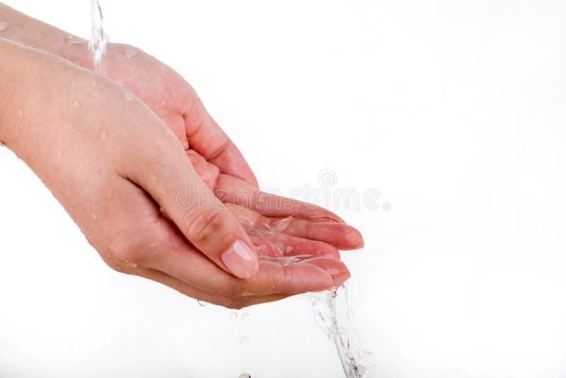Hand and fresh water stock image. Image of flow, hand - 18048017