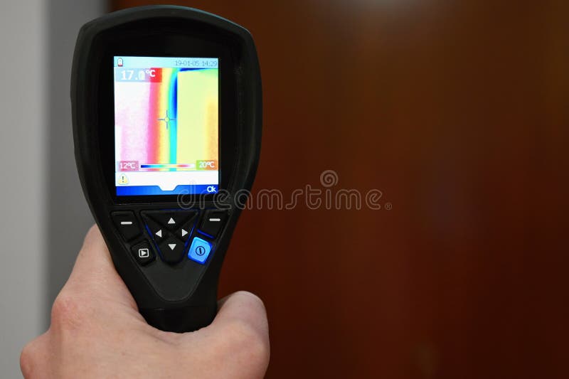 Hand Thermal Imaging Camera To Check Temperature Stock Image - Image of ...