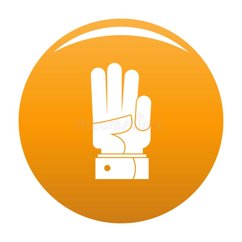 Hand three icon orange stock illustration. Illustration of business ...