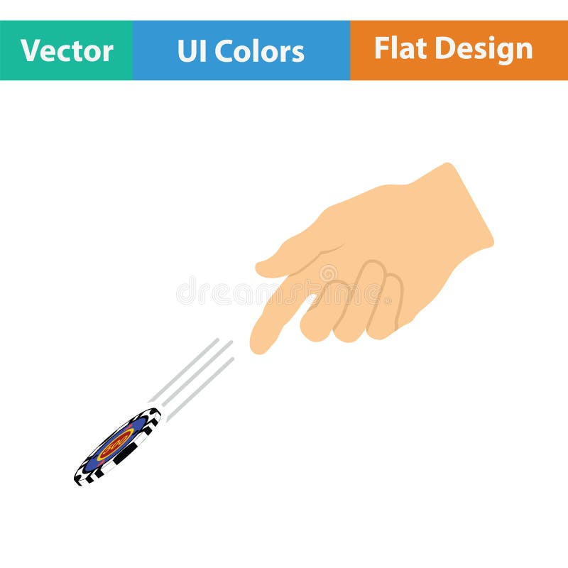 Hand Throwing Gamble Chips Icon Stock Vector - Illustration of icon ...