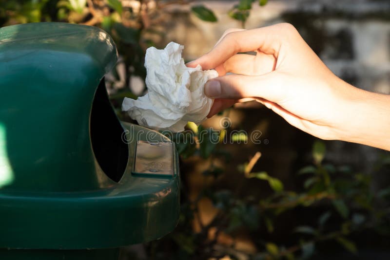 Hand Throwing Paper in Trash Stock Image - Image of dump, crisis: 202832891