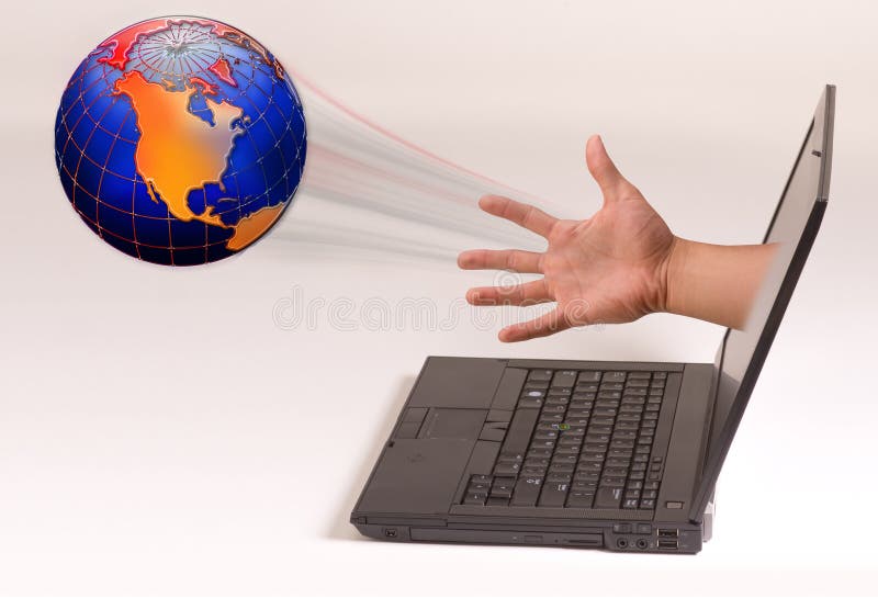 Hand Throwing Planet Earth stock image. Image of globe - 22662011