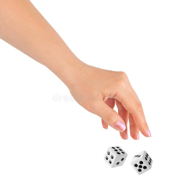 Hand throwing two dices stock image. Image of chance - 18873319