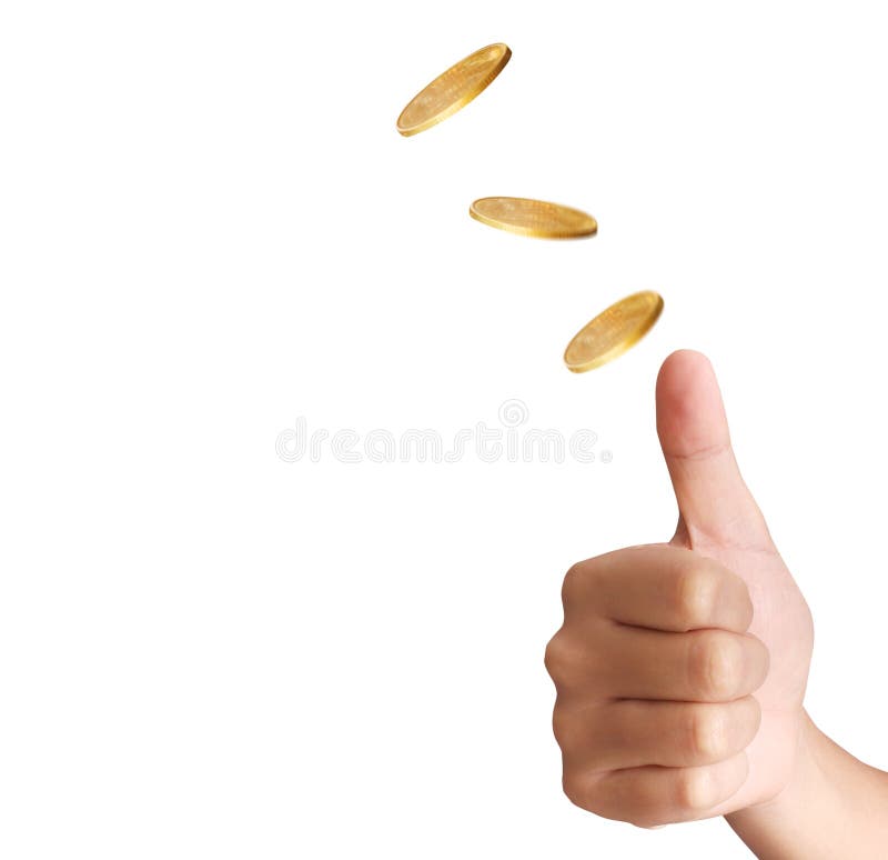 Hand Throwing Up Coin To Make Decision Stock Photo - Image of decision ...