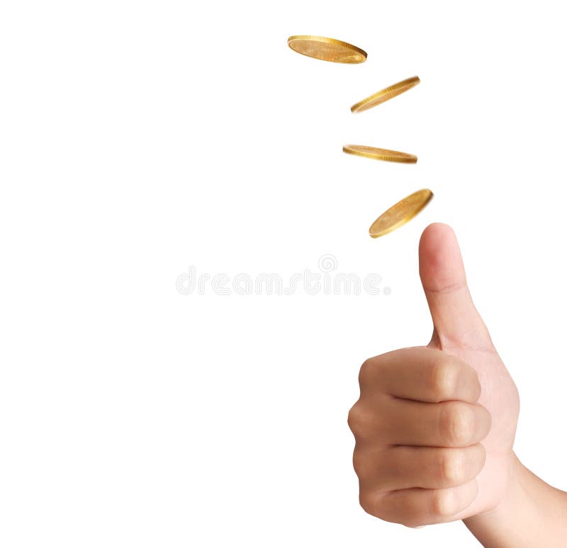 Hand Throwing Up Coin To Make Decision Stock Photo - Image of decision ...