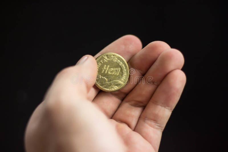 Hand Throws a Coin. the Concept of Decision-making Stock Photo - Image ...