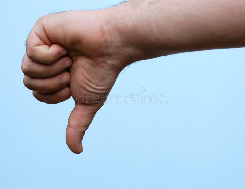 Hand : thumb down stock photo. Image of metaphorical, skin - 271176