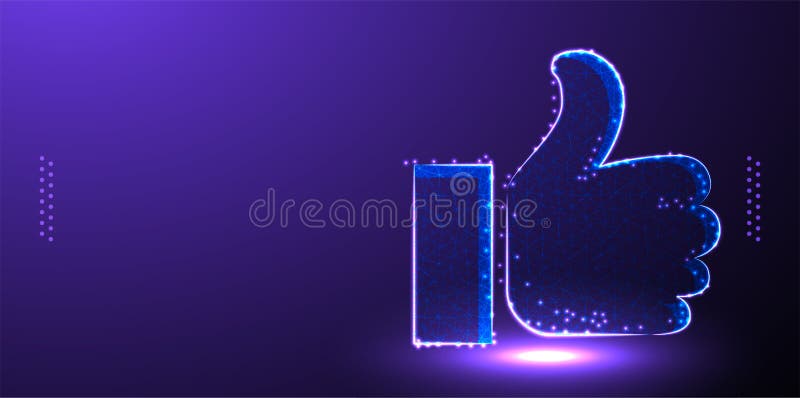 Hand, Thumb Low Poly Wireframe Mesh from Polygonal Design Vector ...