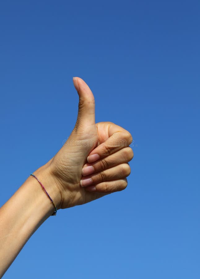 Hand with Thumb Pointing Up To Indicate that Everything is Fine Stock ...