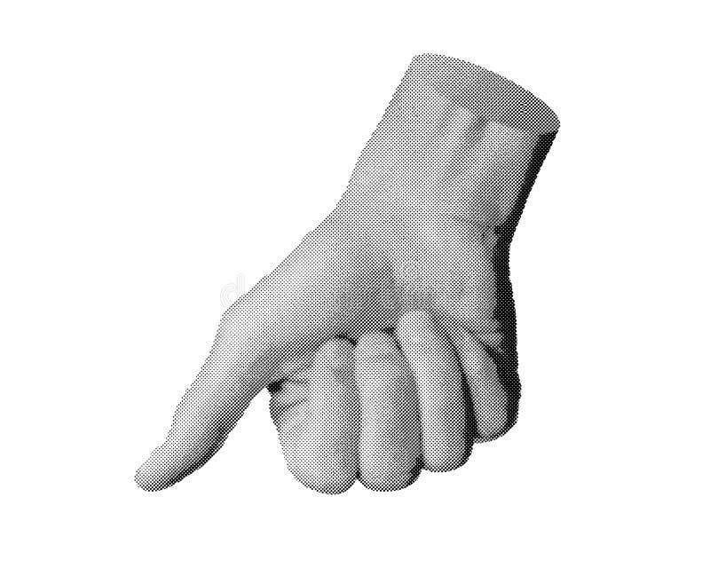 Hand with Thumb Pressing Down, Symbolizing Touch or Identification ...