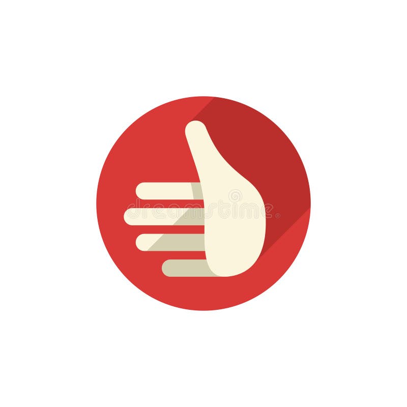 Hand Thumb Up Flat Icon. Like Sign Vector Illustration. Stock Vector ...