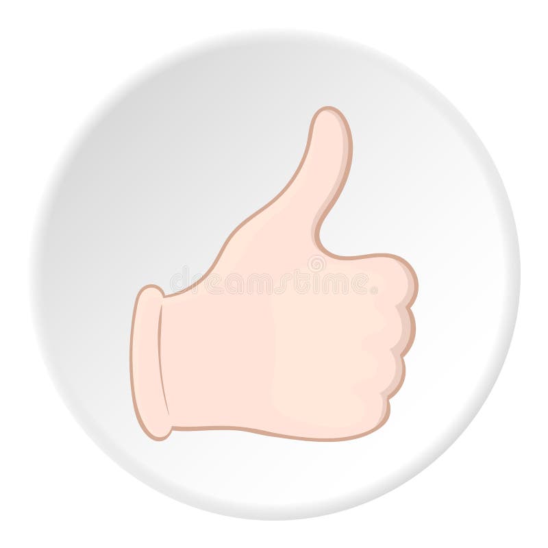 Hand with Thumb Up Icon, Cartoon Style Stock Vector - Illustration of ...
