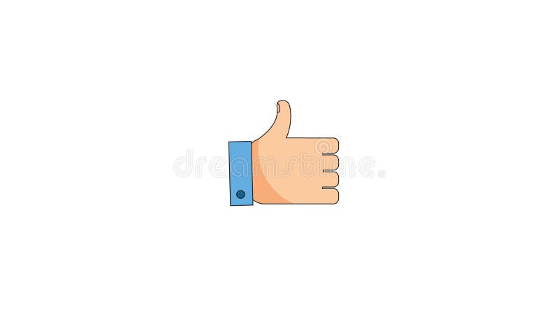 Thumb Up Animation. Hand Gesture. Positive Feedback. Social Media Stock ...