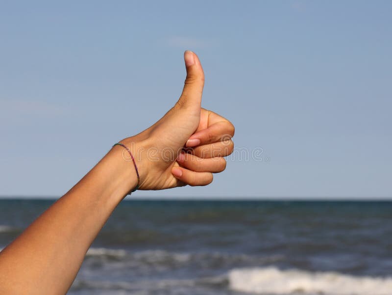 Hand with the Thumb Up To Indicate that Everything is Fine Stock Image ...