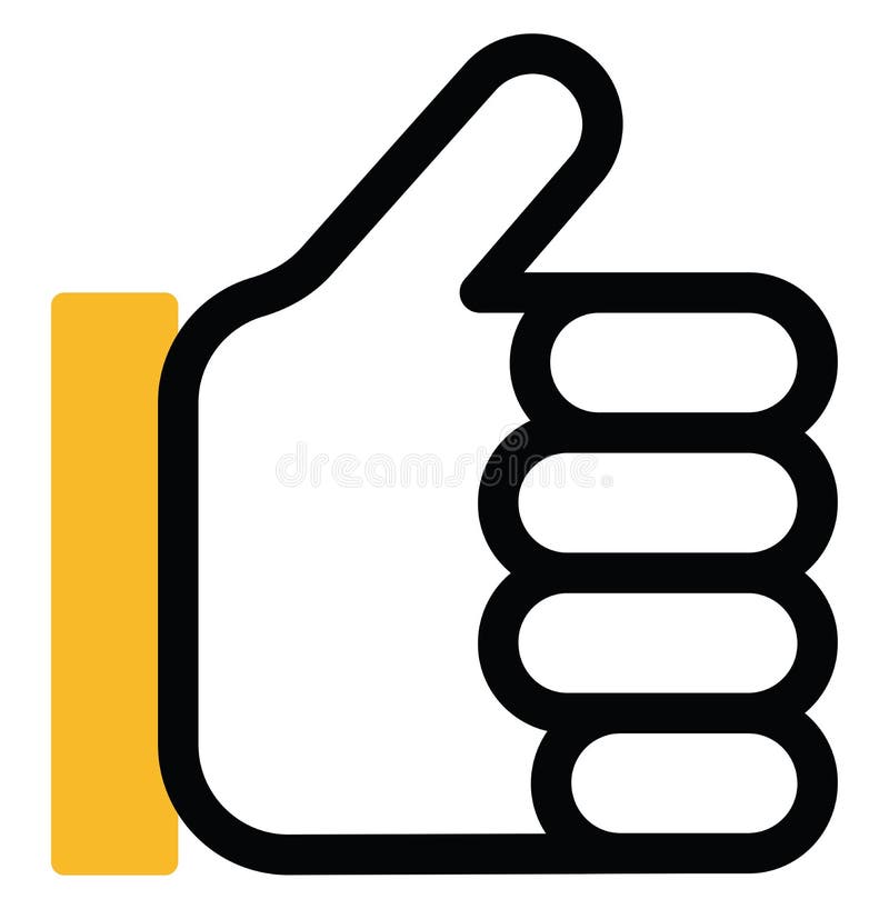 A Hand Thumbs-up Illustration Image Depicts a Stylized Hand Gesture ...