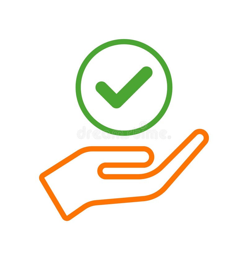 Hand Holding Sign Right Check Mark Stock Illustrations – 237 Hand ...