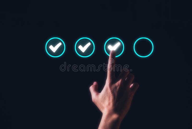 Hand Tick Correct Sign Mark in Checkbox Quality Document Control ...