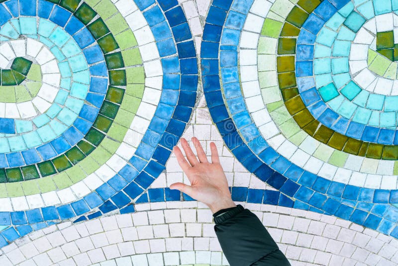 Hand by tile wall stock image. Image of wall, glass - 247483563