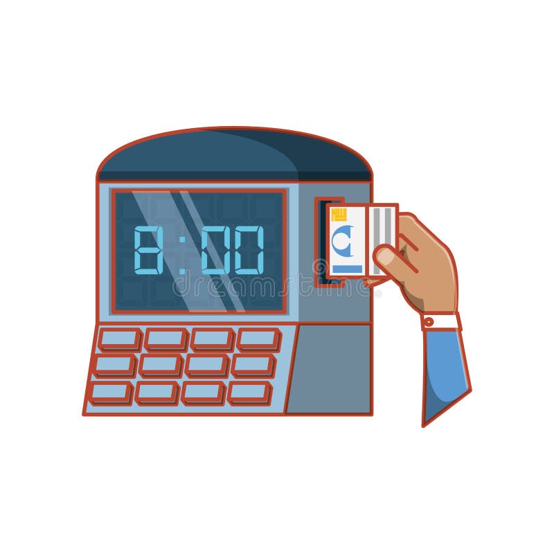 Time Recorder Machine Stock Illustrations – 60 Time Recorder Machine ...