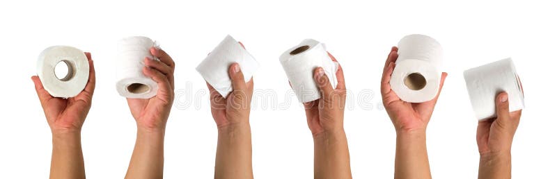 Hand with Tissue Paper on White Background Stock Photo - Image of ...