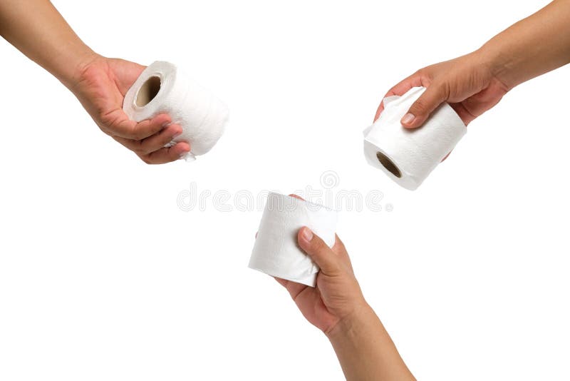 Hand with Tissue Paper on White Background Stock Photo - Image of ...