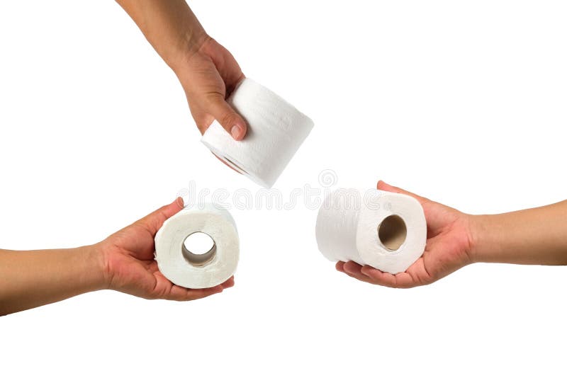 Hand with Tissue Paper on White Background Stock Image - Image of ...