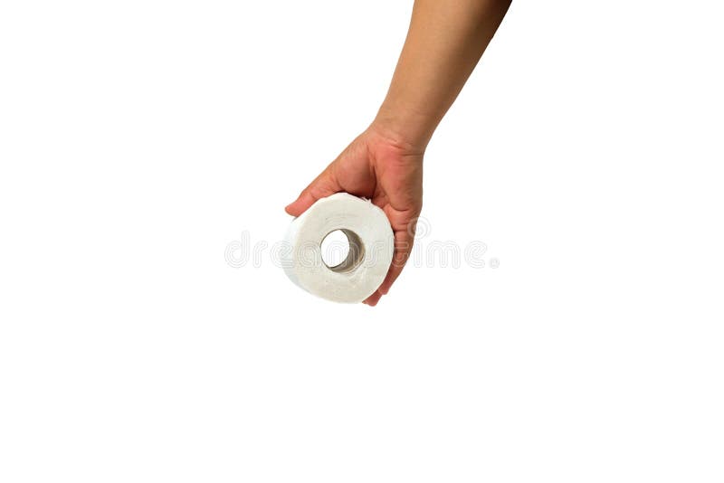 Hand with Tissue Paper on White Background Stock Photo - Image of ...