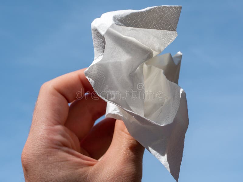 Hand with a tissue symbol stock image. Image of coronavirus - 196150423