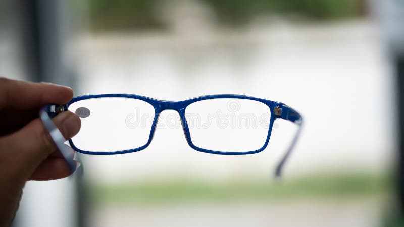 The Hand To Hold the Glasses that Corrects the Eyesight from Being ...