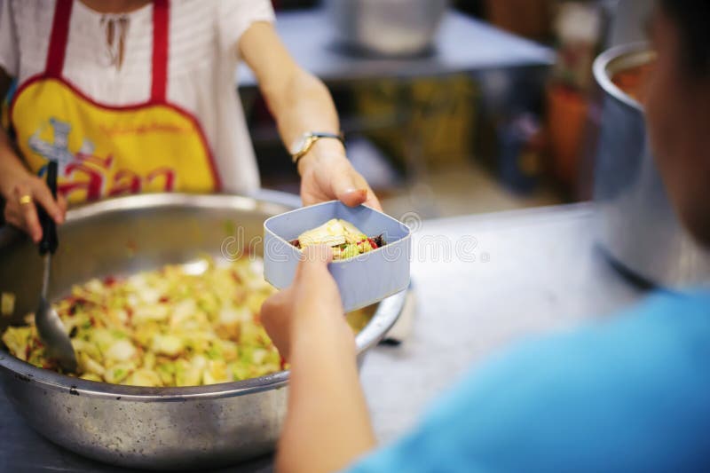 From Hand To Hand : Sharing Food with Homeless Stock Photo - Image of ...