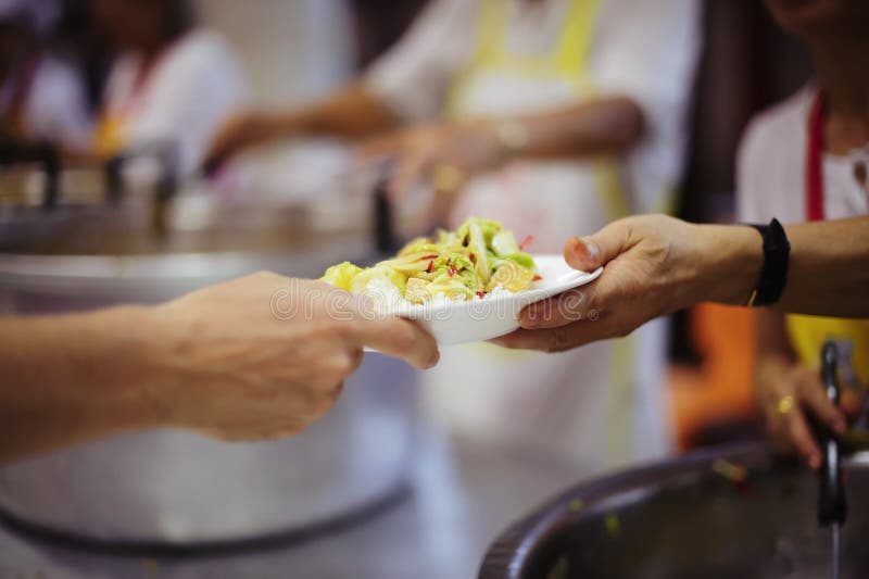 From Hand To Hand : Sharing Food with Homeless Stock Photo - Image of ...