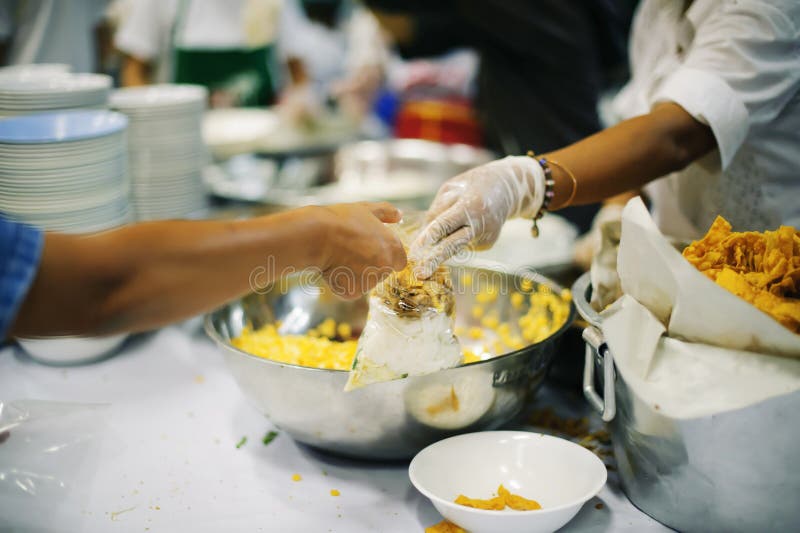 From Hand To Hand : Sharing Food with Homeless Stock Image - Image of ...