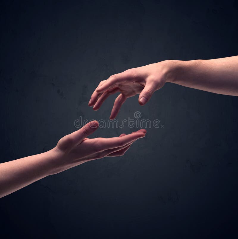 Hand about To Touch Another One Stock Image - Image of generations ...