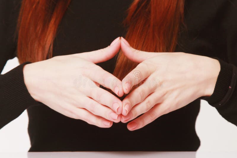 Hand Together As a Symbol of the Process of Thinking and Reflect Stock ...