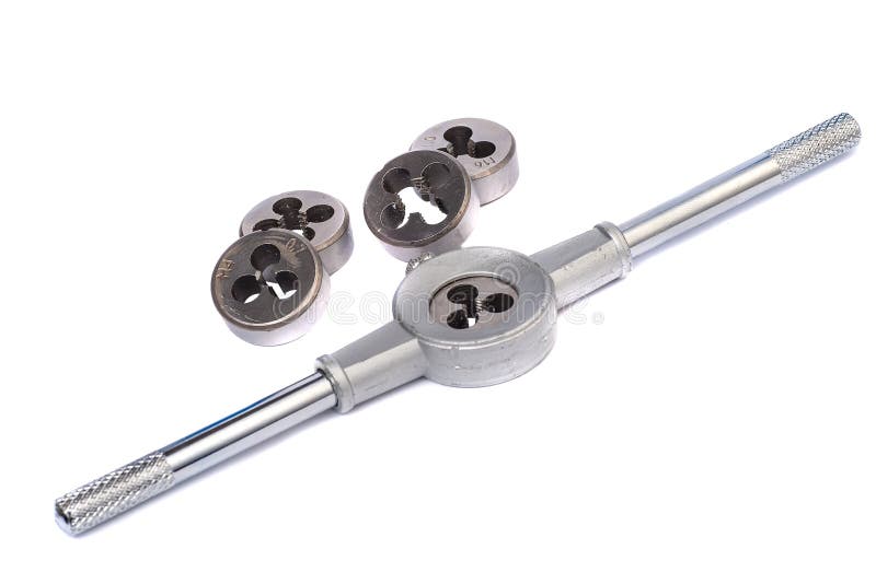 Hand Tool for Cutting Threads with Interchangeable Dies Isolated on a ...