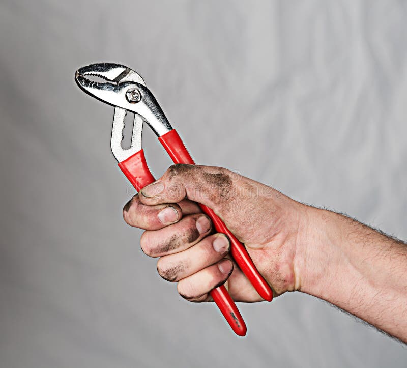 Hand with tool stock image. Image of occupation, building - 42613087