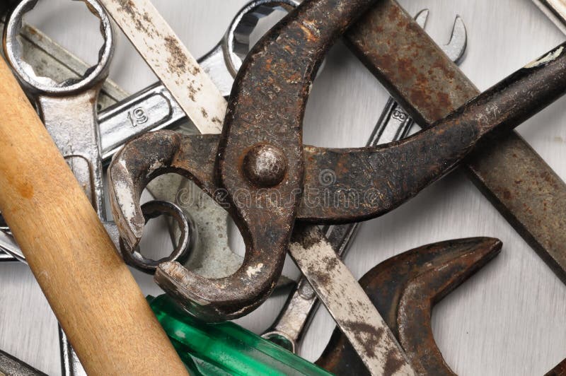 Hand tools. stock image. Image of wrench, tools, spanner - 19650877