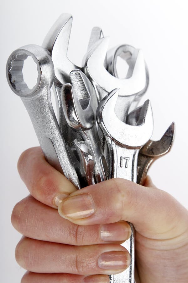 Hand tools stock image. Image of hand, tool, girl, female - 42520171