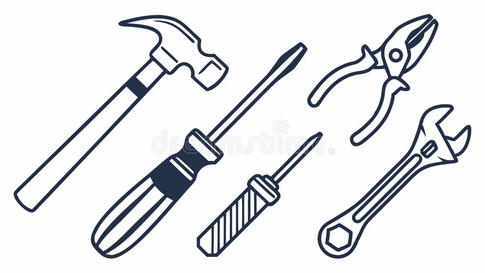 Hand Tools Assortment Vector Illustration, Vector Design Generative AI ...